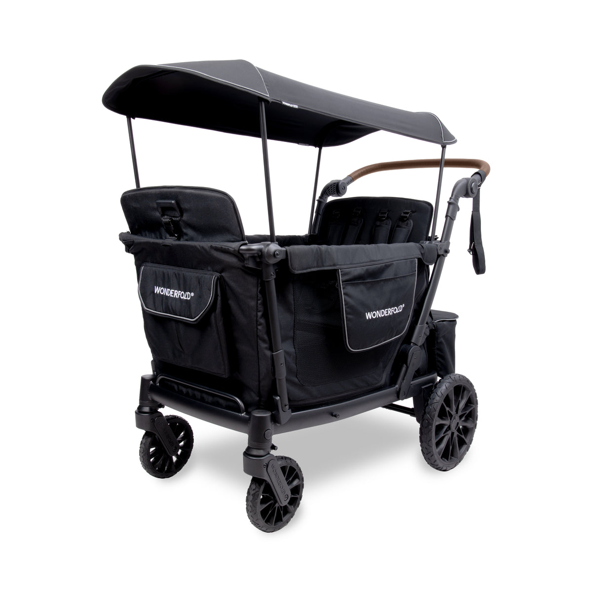 Buy Wonderfold L4 Quad (4-Seater) Stroller Wagon (Black) Online ...